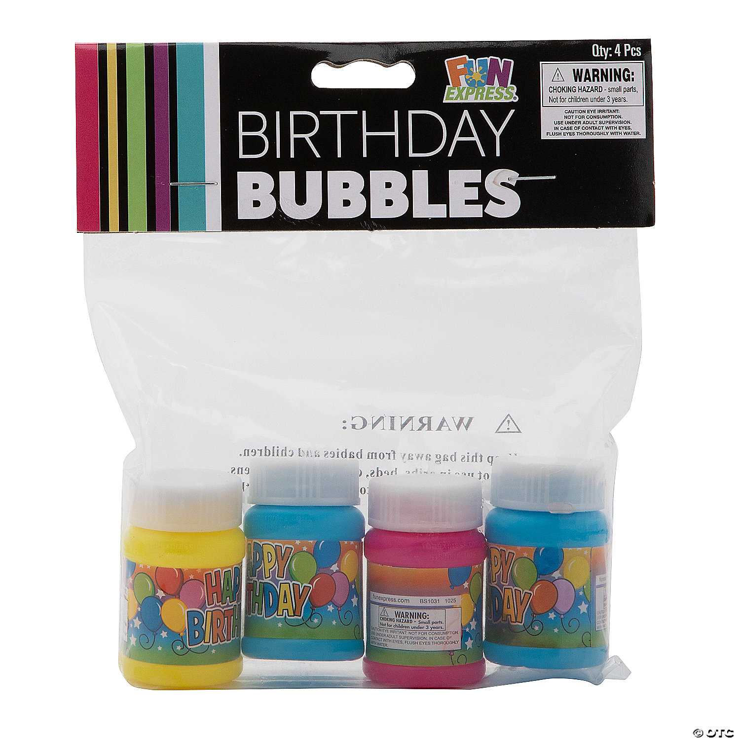 Mini Birthday Bubble Bottles | Fun Express