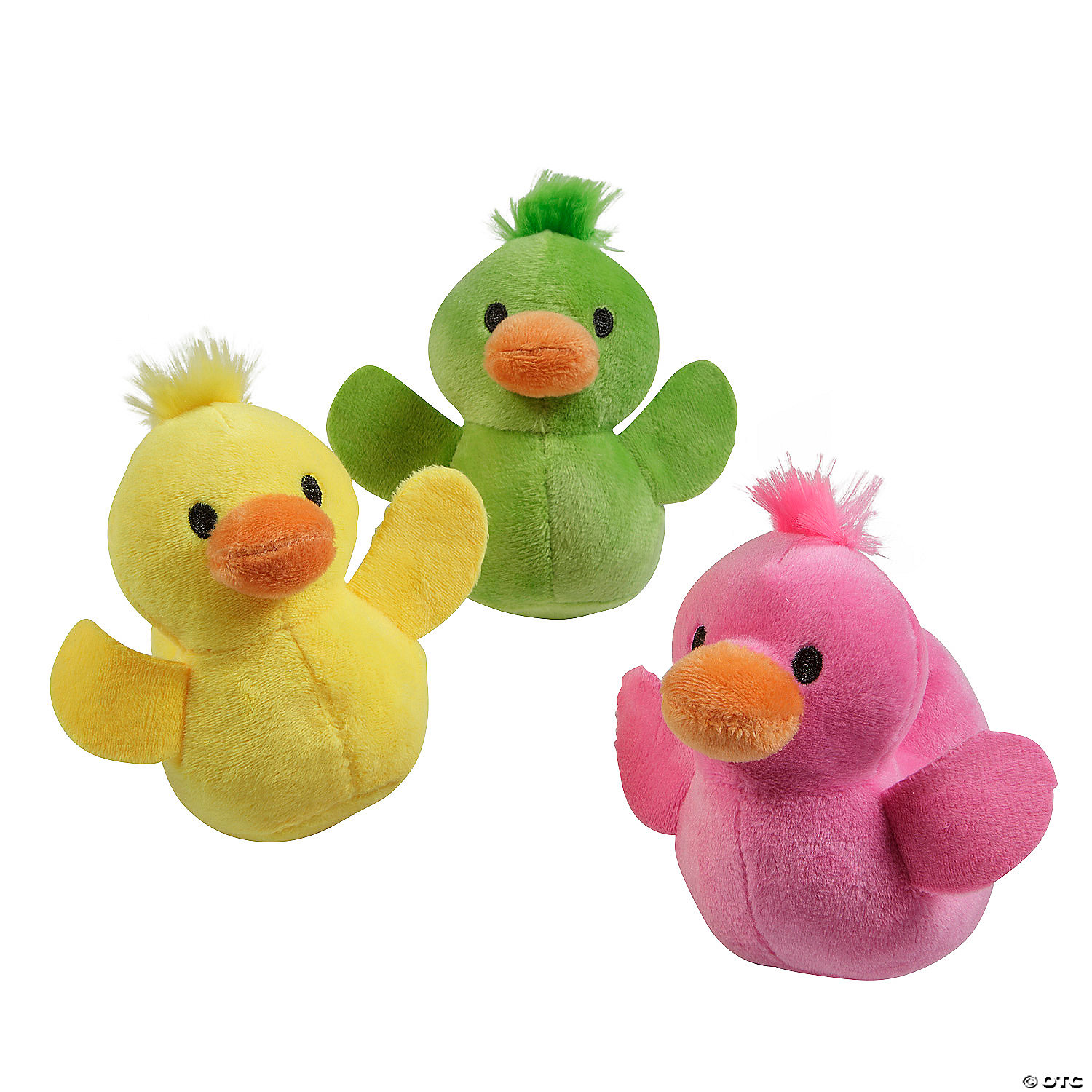 Mini Brightly Colored Stuffed Ducks