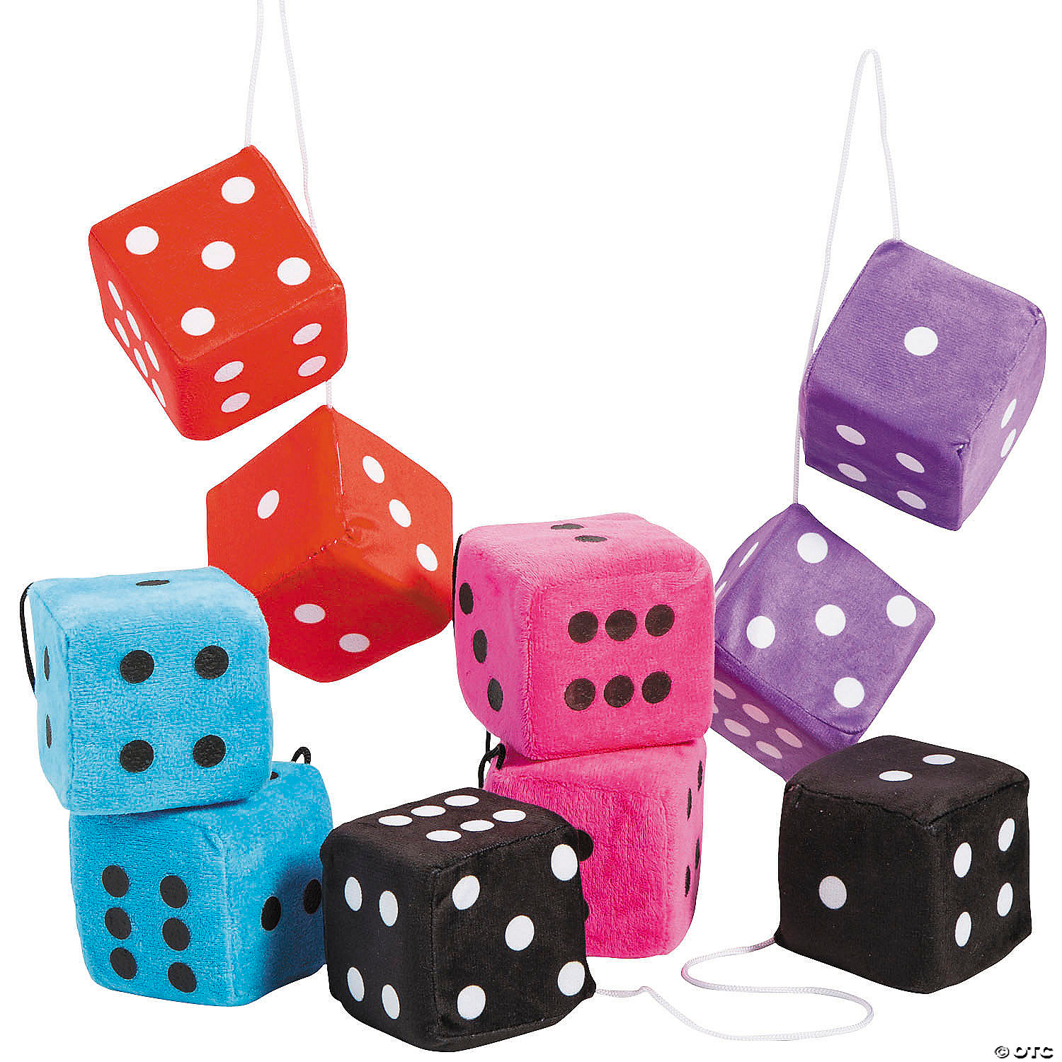 Mini Colorful Hanging Stuffed Dice