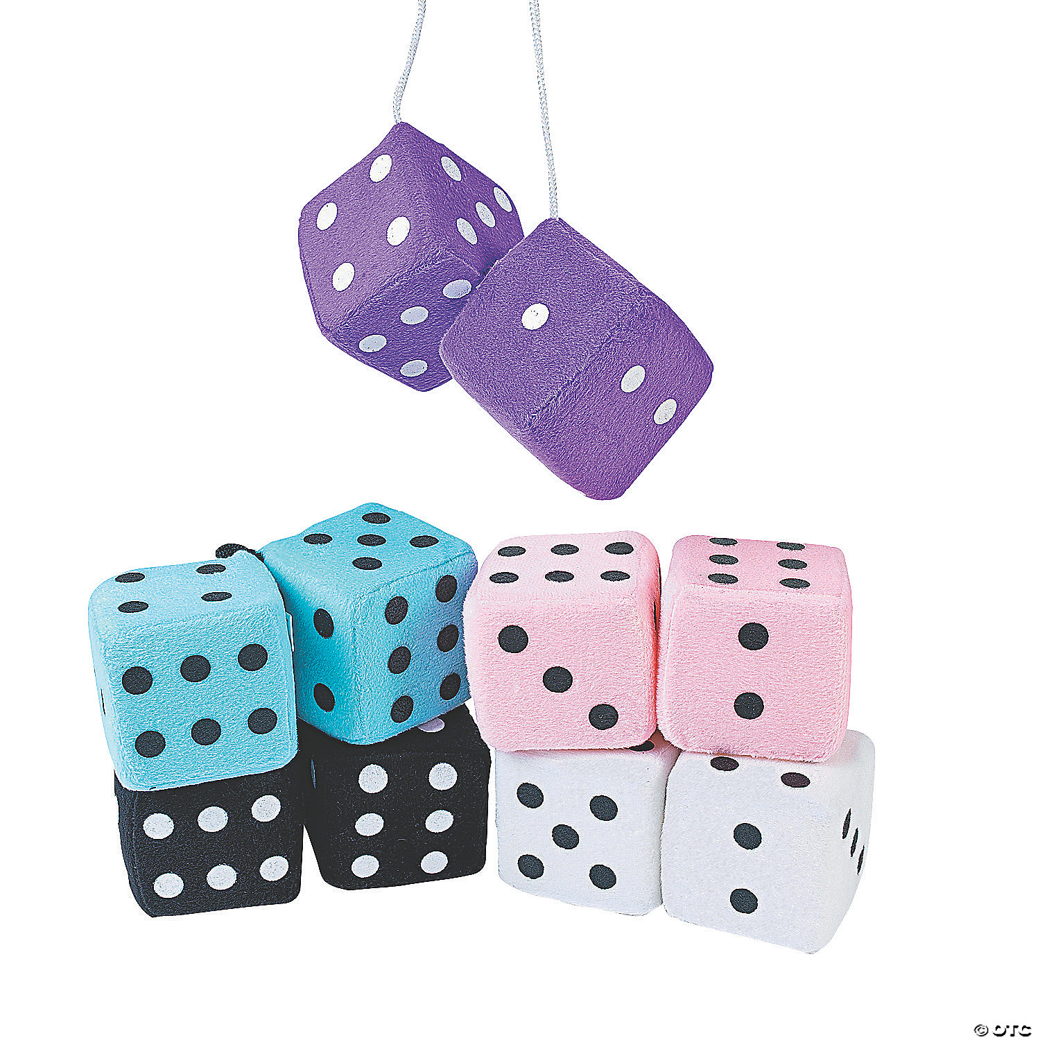 Mini Colorful Hanging Stuffed Dice