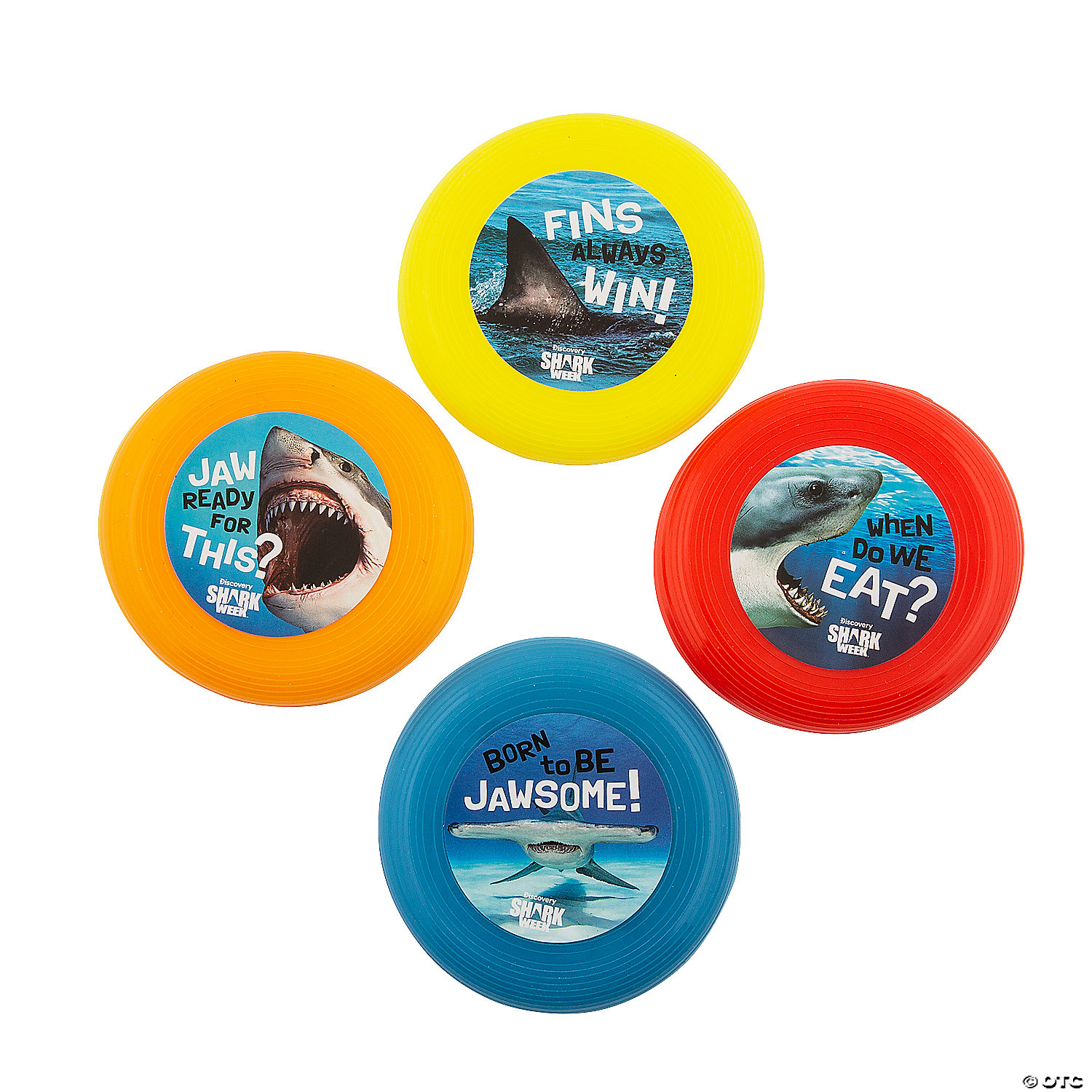 Mini Discovery Shark Week™ Flying Discs - 12 Pc. | Oriental Trading