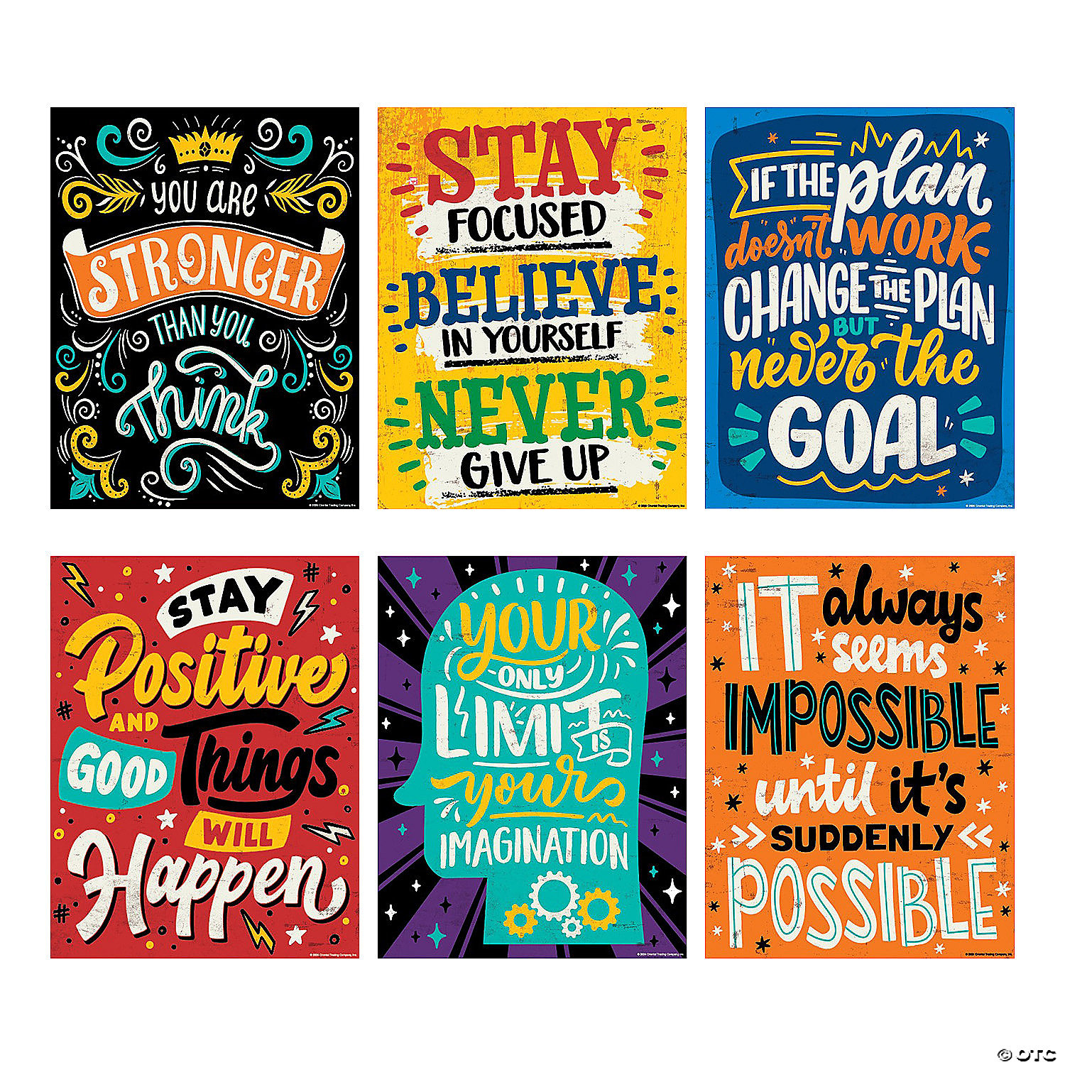 Motivational Classroom Poster Set | Fun Express