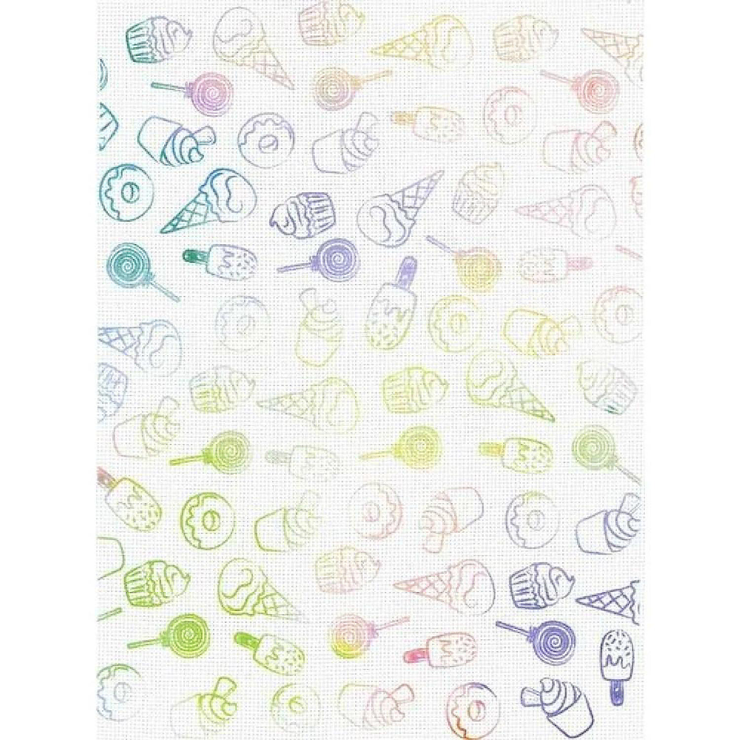 MP Studia Designer Printed AIDA Canvas 14ct Ice Cream and Sweets ...