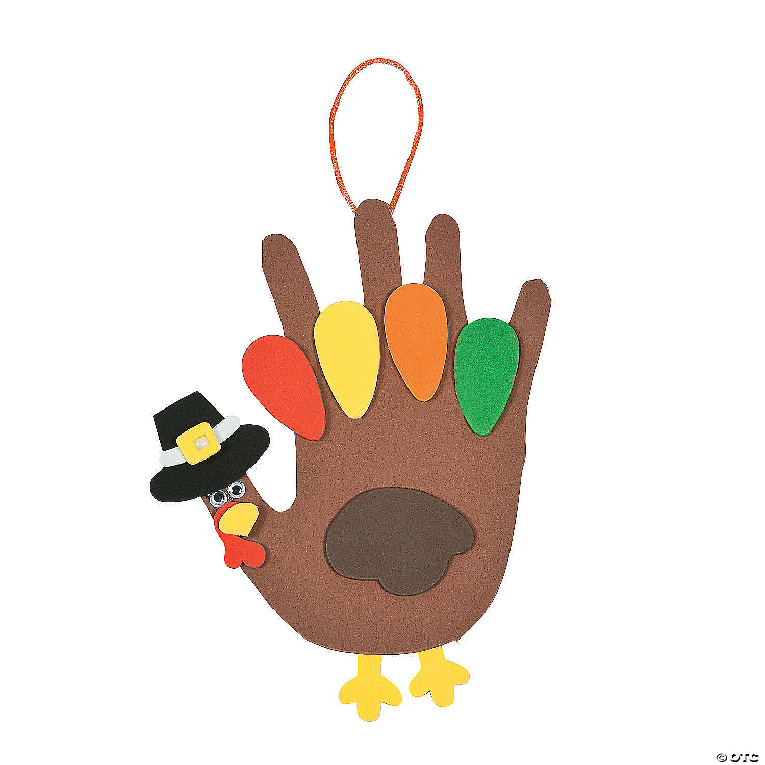 Multicolor Handprint Turkey Foam Craft Kit