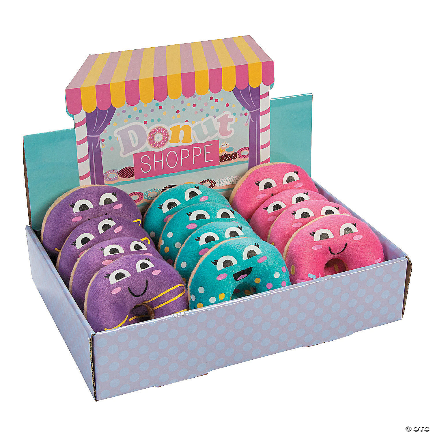Multicolor Mini Smiling Stuffed Donuts with Box