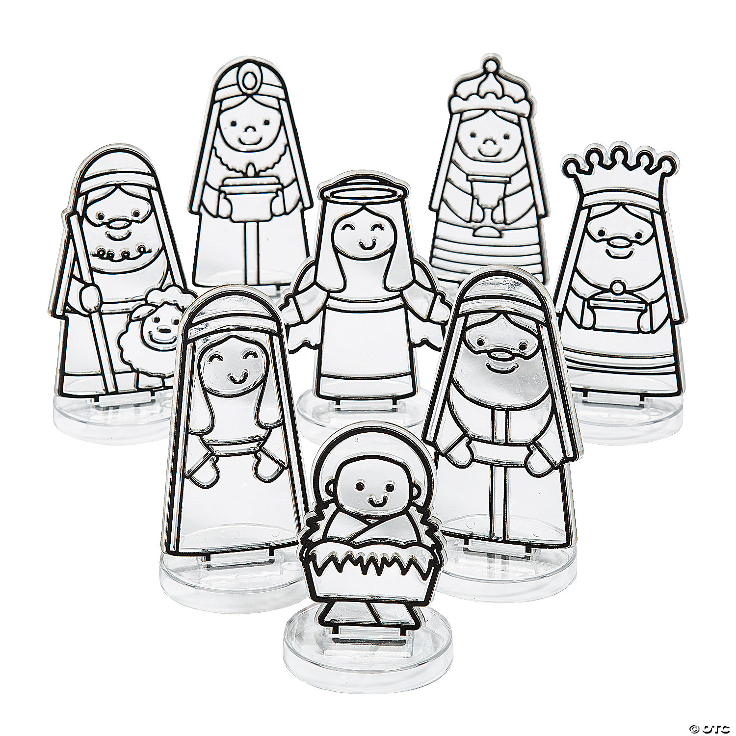 Nativity Suncatcher Set with Stands - 8 Pc.