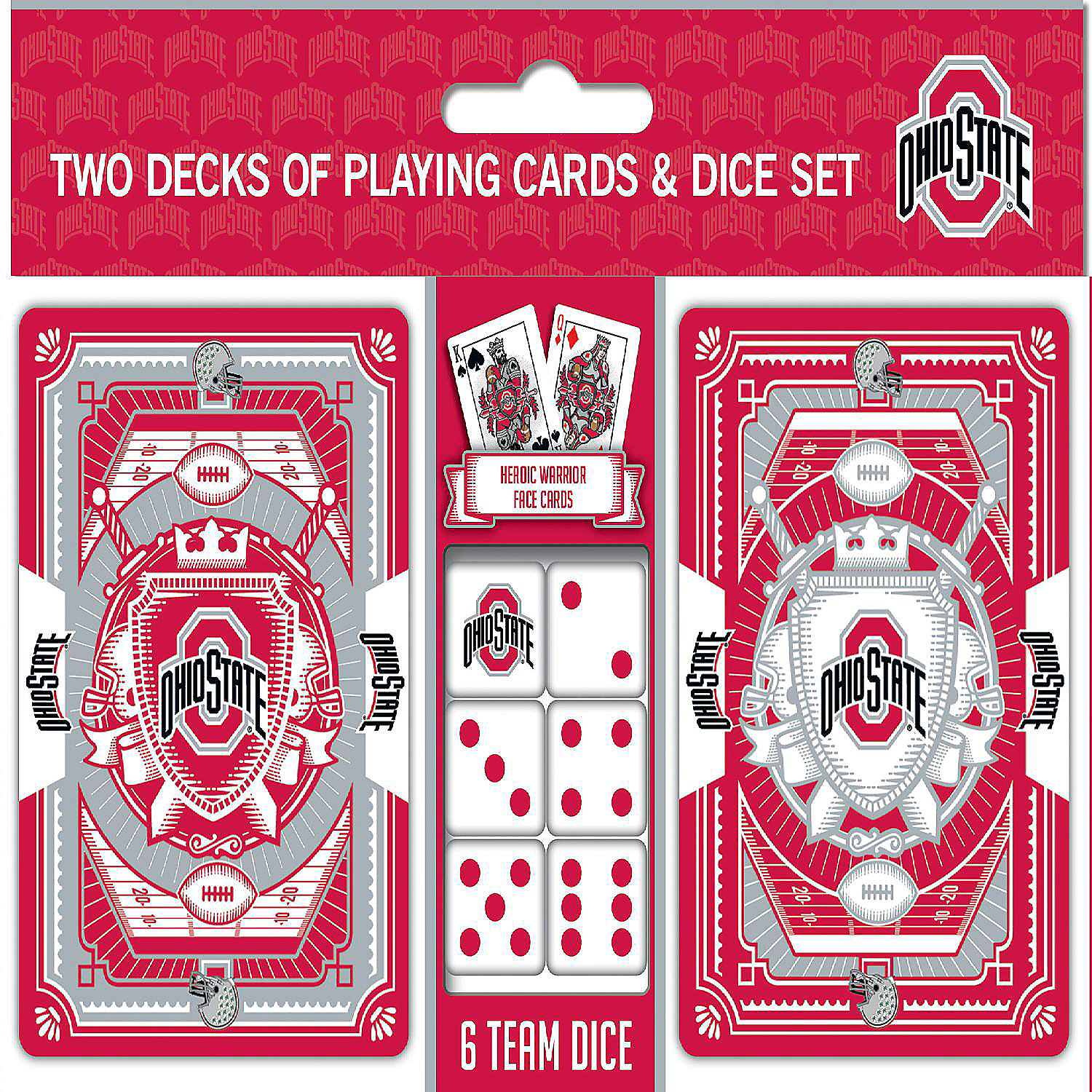 NCAA Ohio State Buckeyes 2-Pack Playing cards & Dice set | Oriental Trading