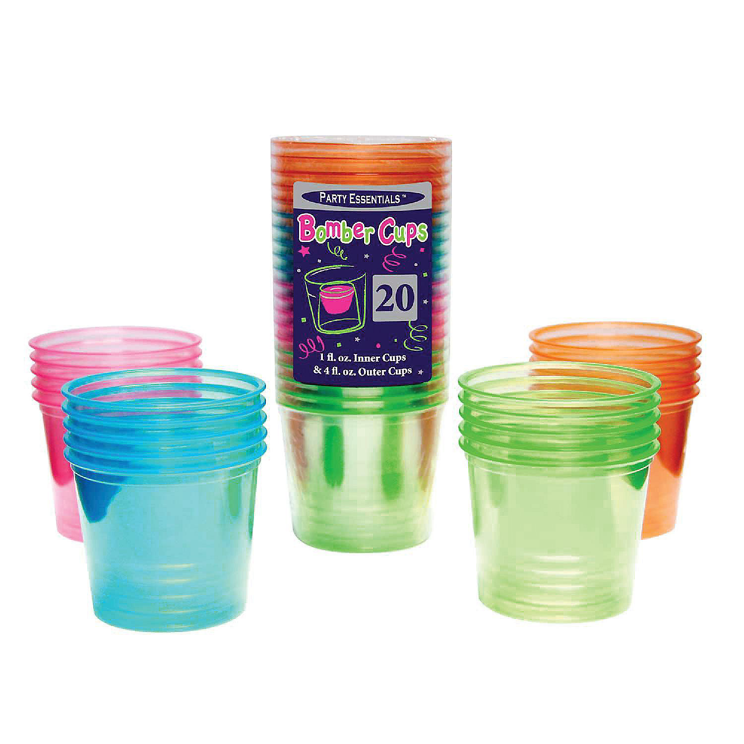 Neon Bomber Cups | Oriental Trading