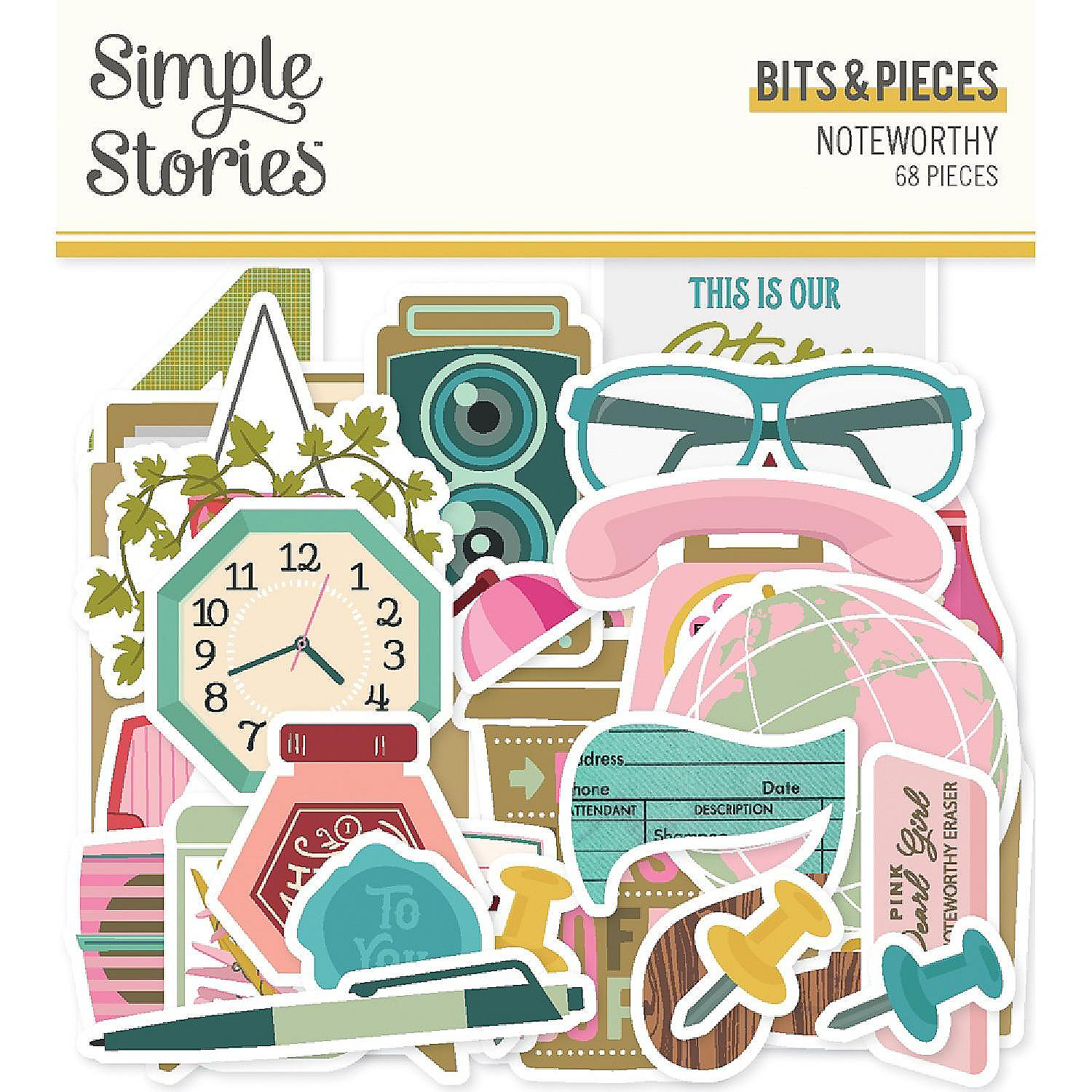 Noteworthy Bits & Pieces Die-Cuts-68/Pkg