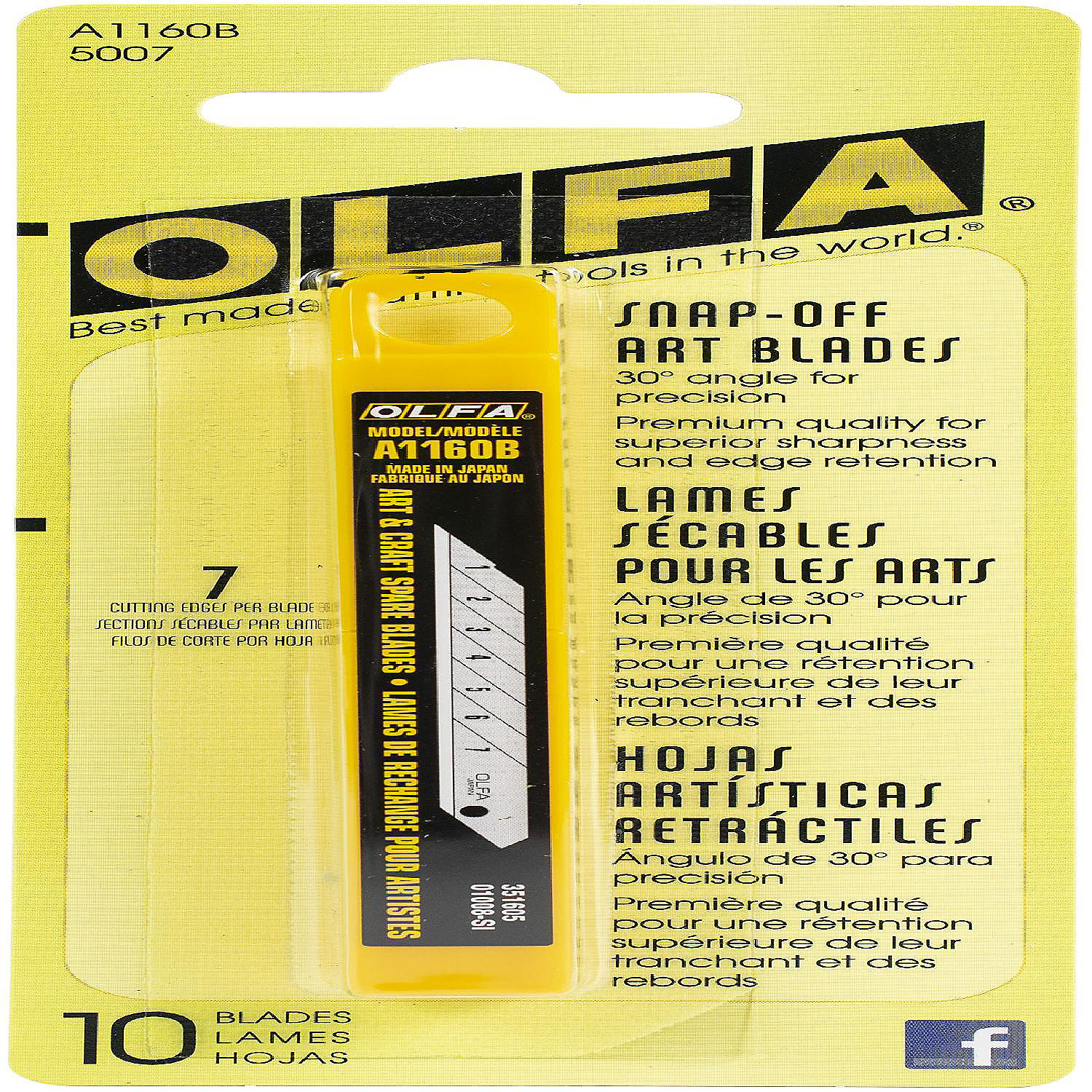 OLFA Snap-Off Art Knife Replacement Blades 10/Pkg-For 9150 | Oriental Trading