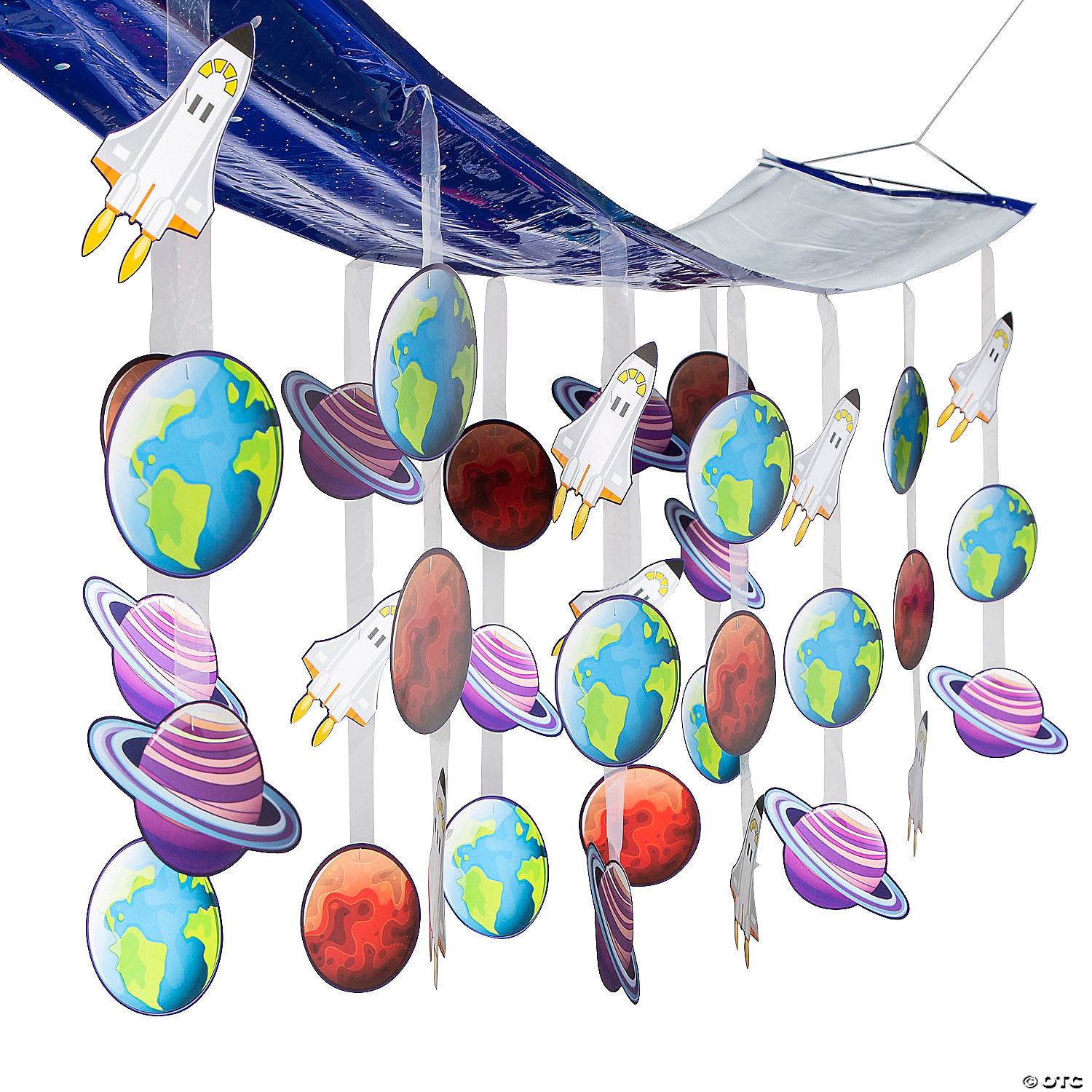 Outer Space Party Planets & Rockets Hanging Ceiling Decoration