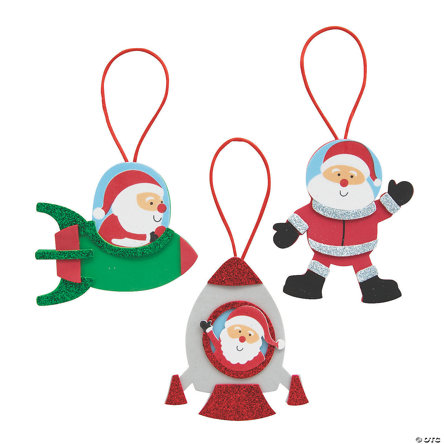 Outer Space Santa Ornament Craft Kit - Makes 12 - Discontinued