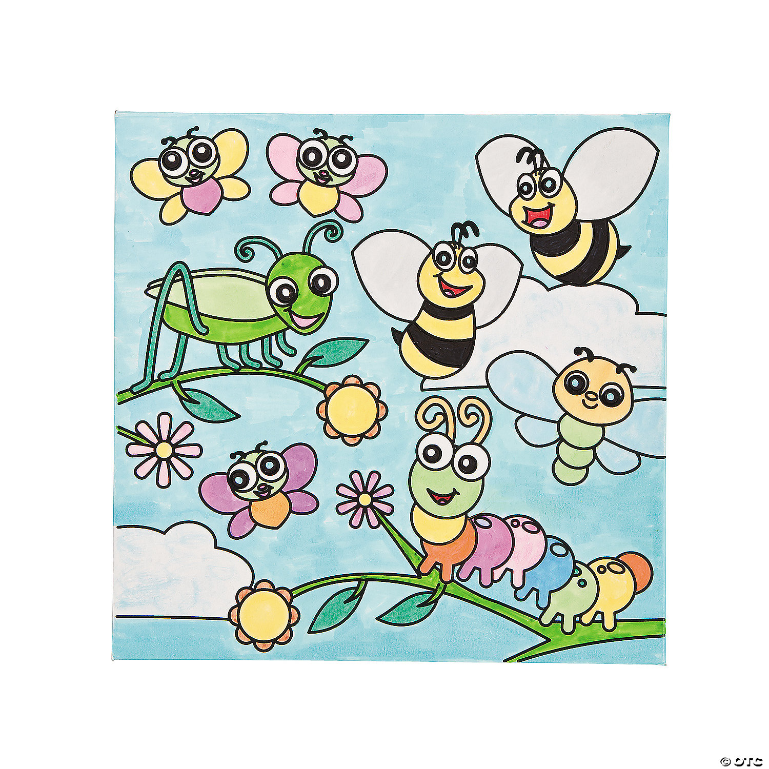 Paper Color Your Own Spring Bug Canvases | Fun Express