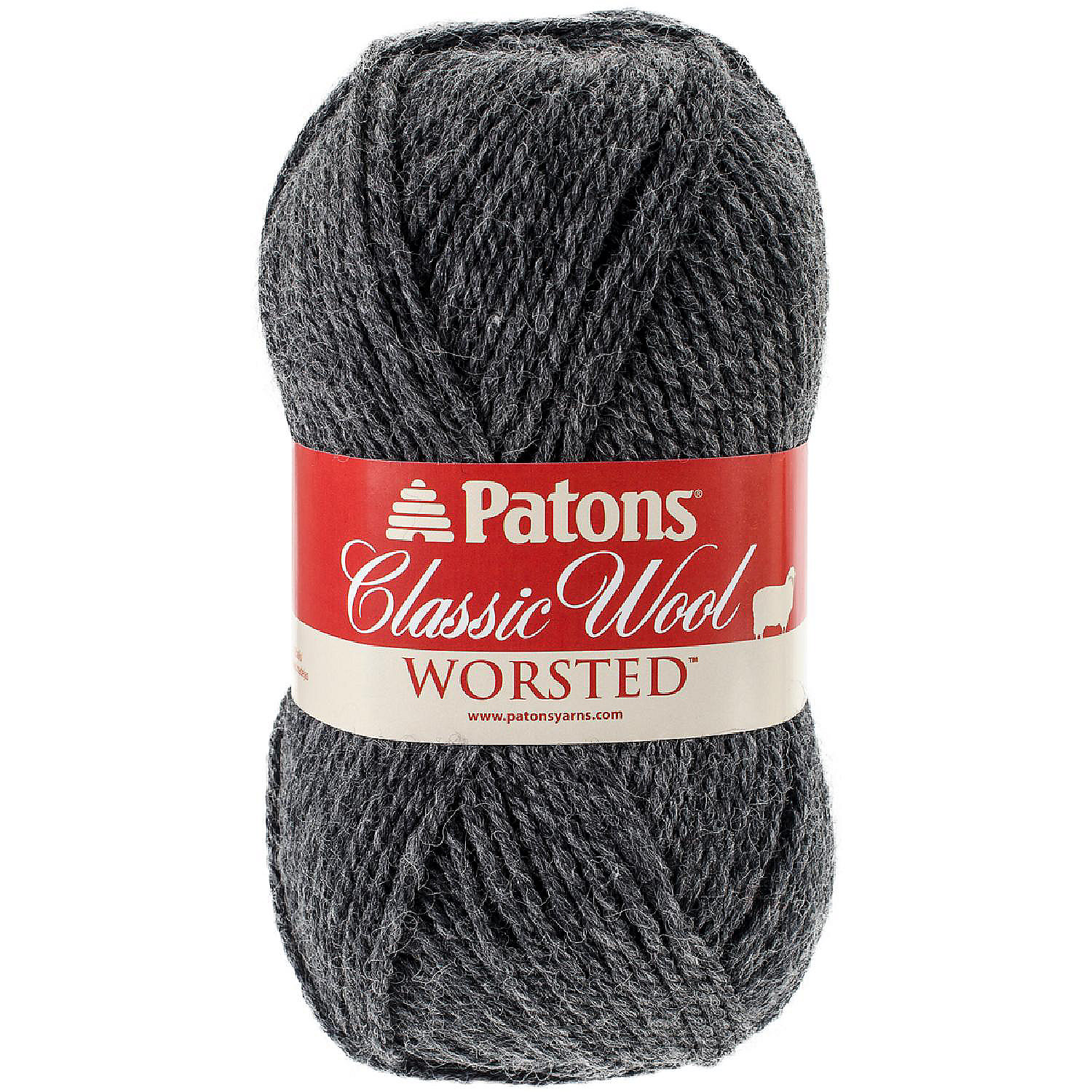 Patons Classic Wool Yarn-Dark Grey Mix | Oriental Trading