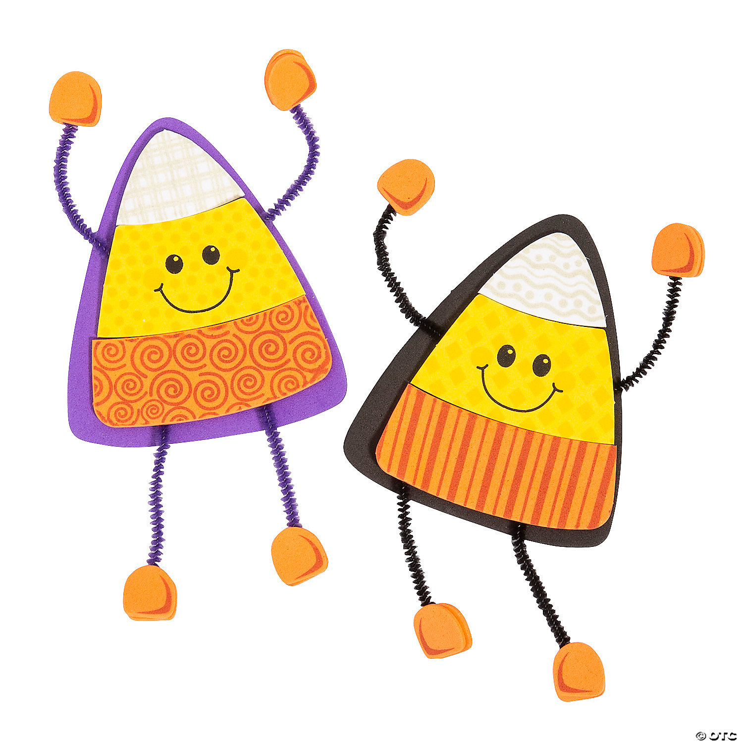 Patterned Candy Corn Magnet Craft Kit - Makes 12 - Discontinued