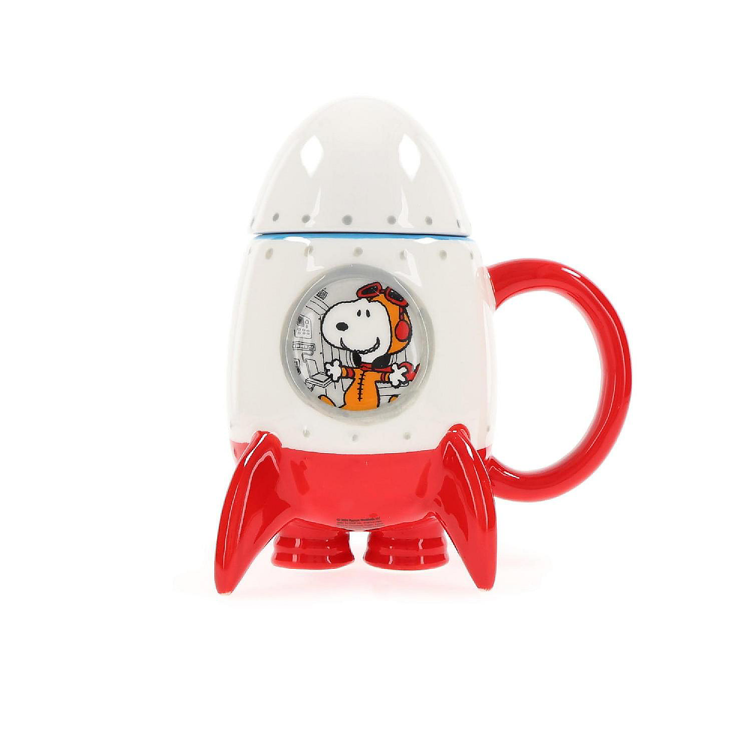 Peanuts Snoopy in Rocketship 16oz Molded Mug with Cap