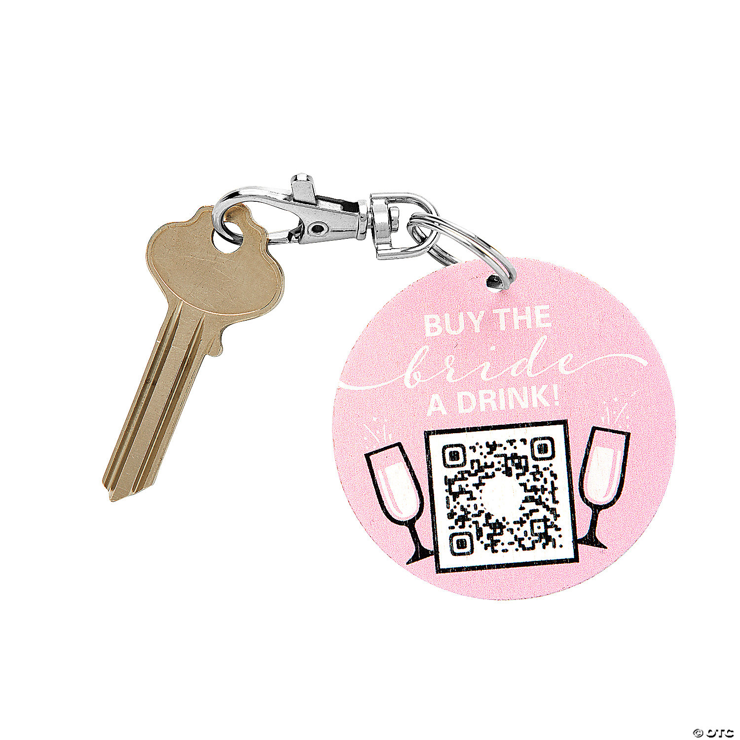 Personalized Bachelorette QR Code Keychains - 24 Pc.