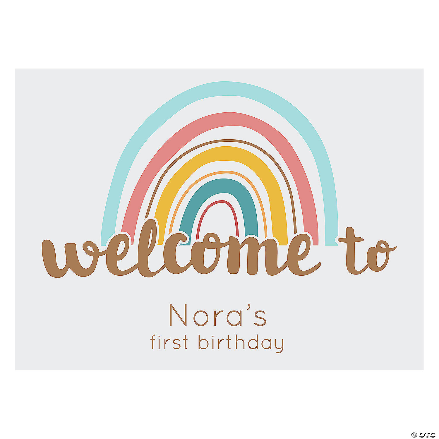 Personalized Boho Rainbow Welcome Sign | Fun Express