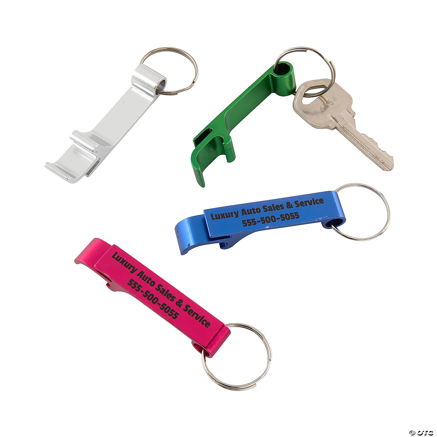 Personalized Metal Bottle Opener Keychains - 24 Pc.
