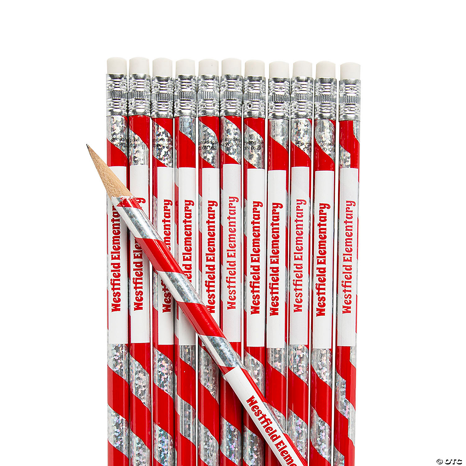 Personalized Prism Candy Cane Pencils - 24 Pc.