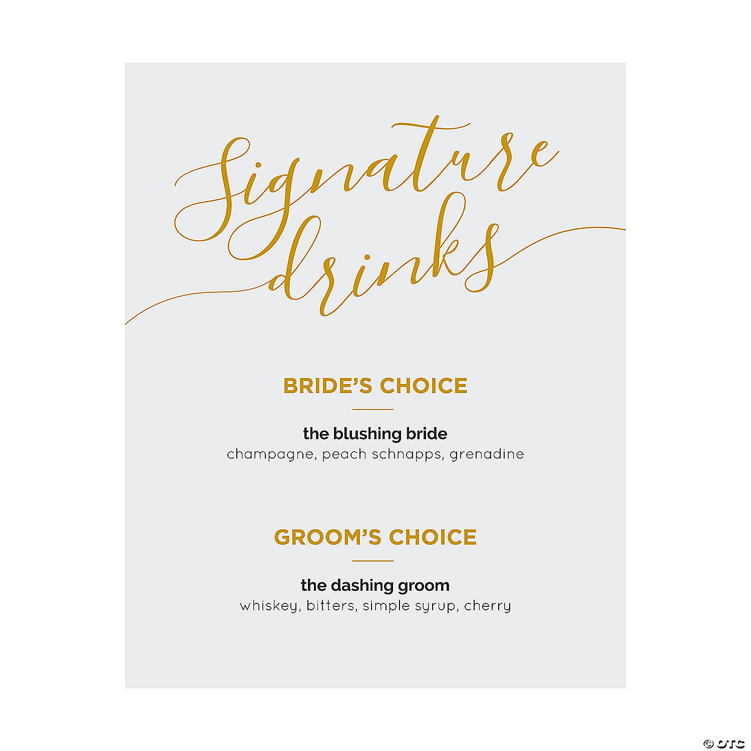 Personalized Signature Drink Table Sign - Discontinued