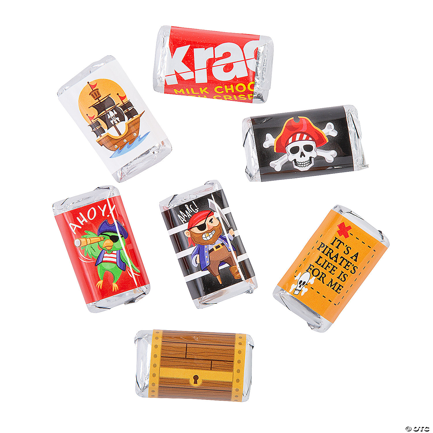 Pirate Mini Candy Bar Sticker Labels - 30 Pc. - Discontinued