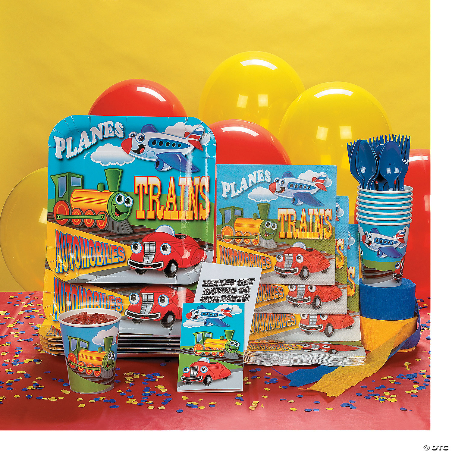 Planes, Trains And Autos Basic Party Pack | Fun Express