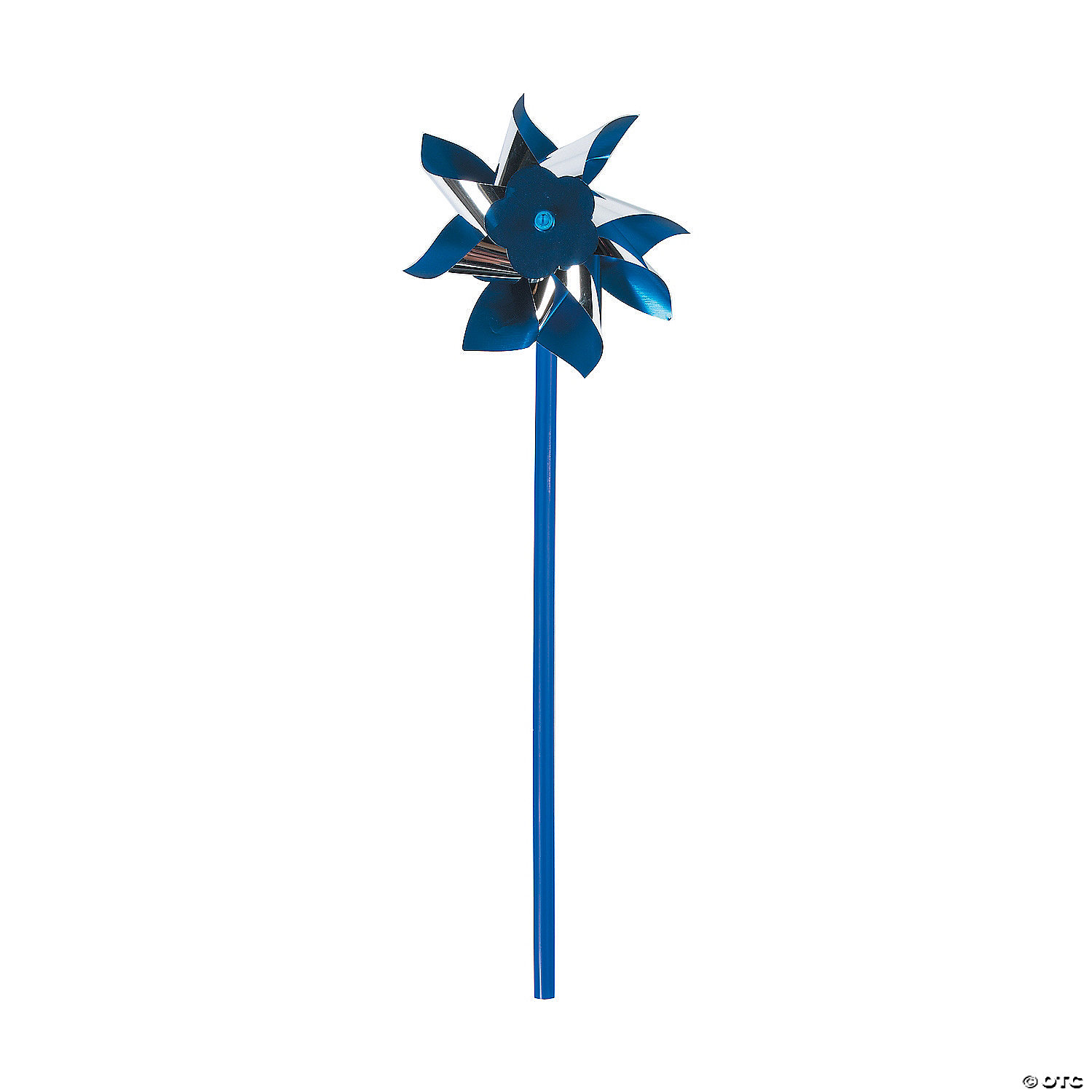Plastic Blue And Silver Pinwheels - 36 Pc.