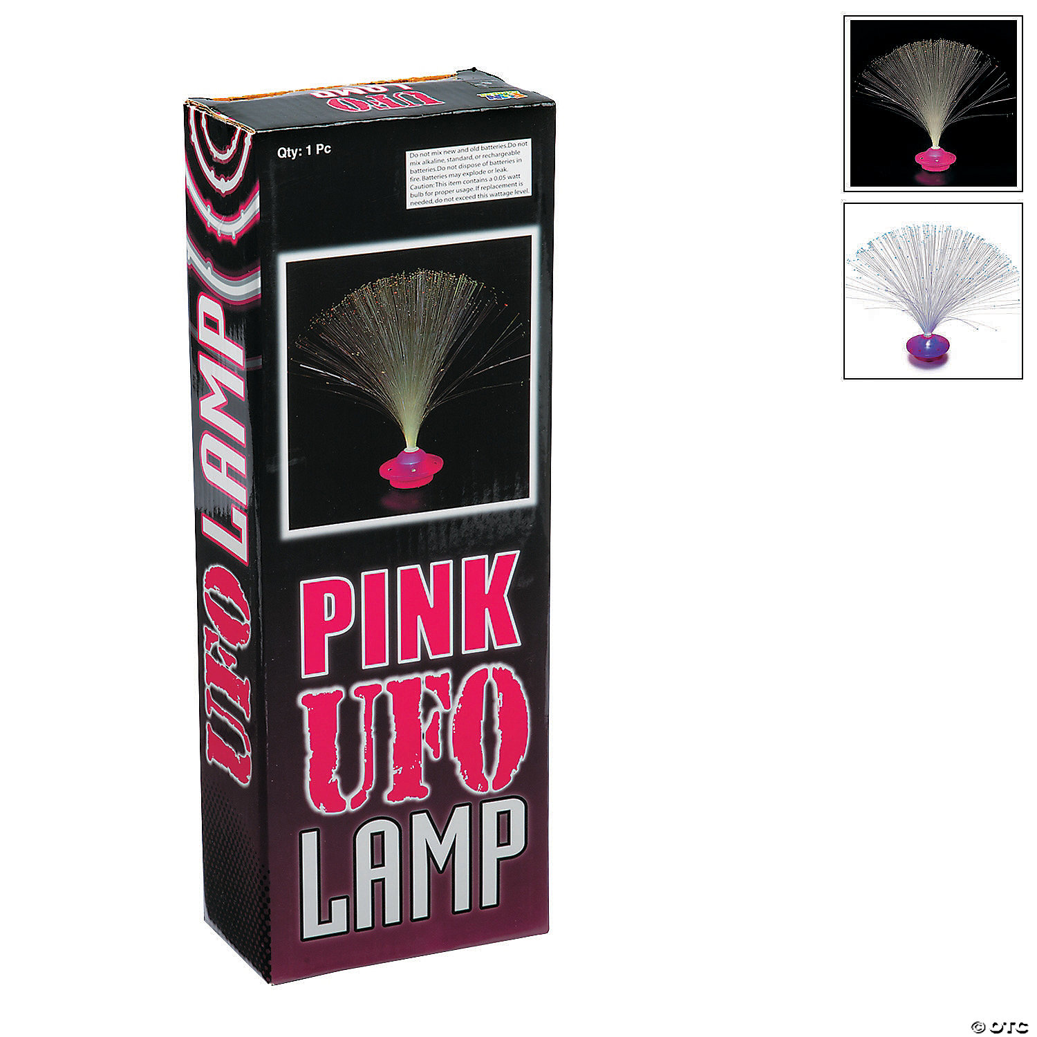 Plastic Mini UFO Lamps - Pink