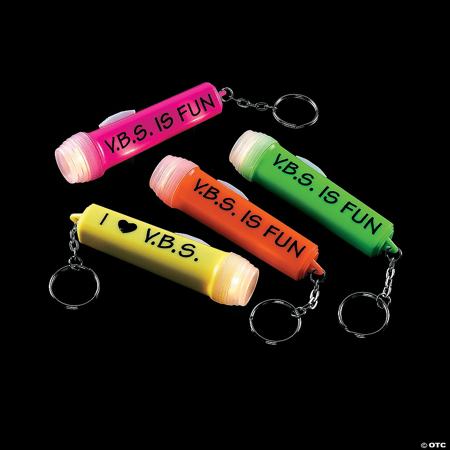 Plastic Mini Vacation Bible School Flashlight Key Chains