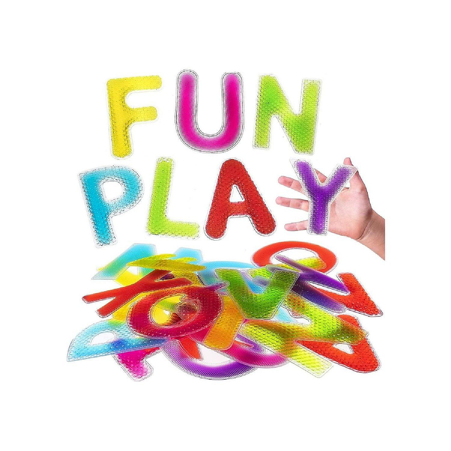 Playlearn Multicolor Textured Gel Filled Alphabet | Oriental Trading