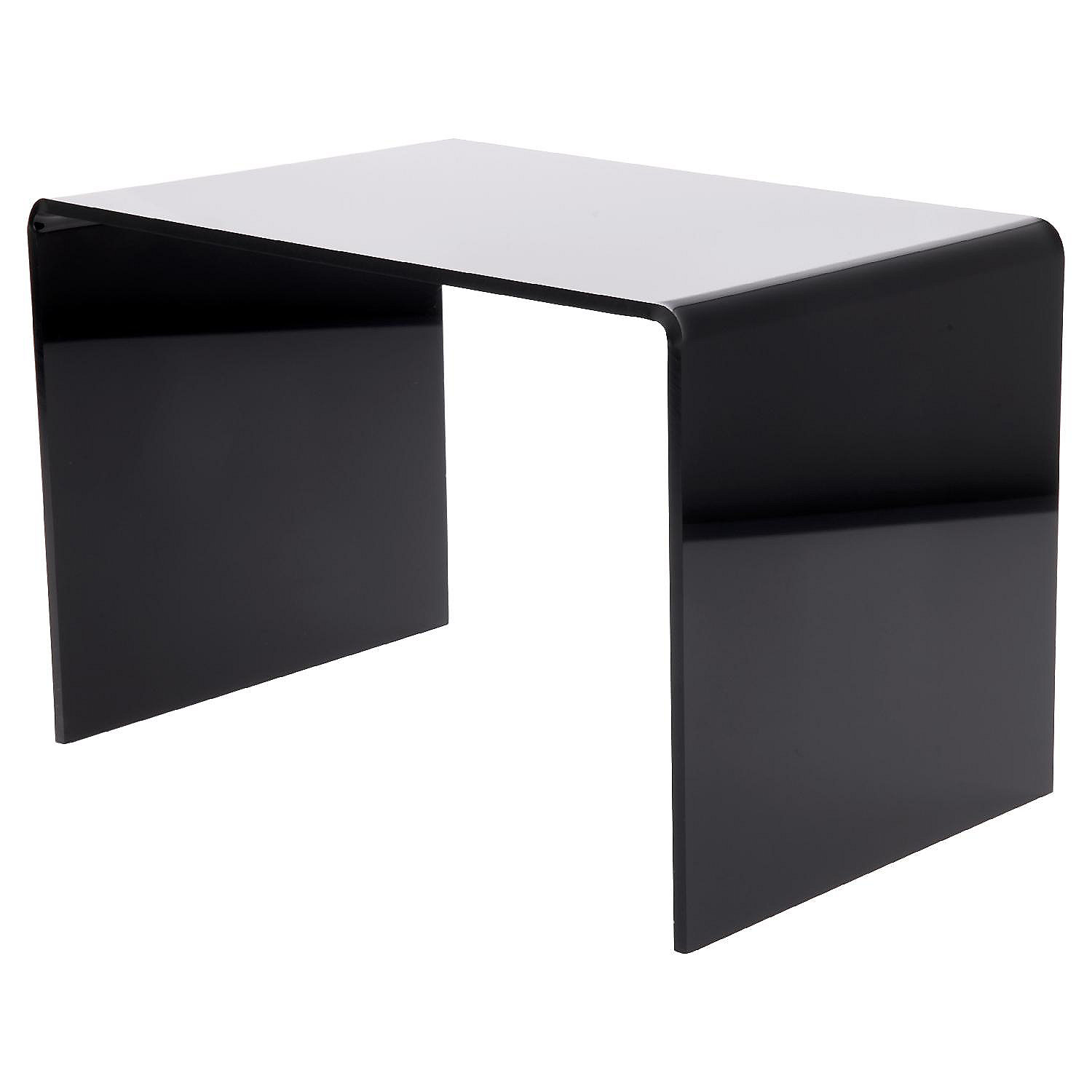 Plymor Black Acrylic Rectangular Display Riser, 8 inch Height x 12 inch ...