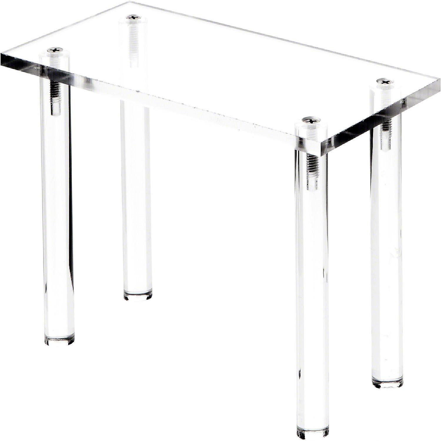 Plymor Clear Acrylic Rectangular 4-Leg Display Riser, 4" H x 8" W x 4 ...