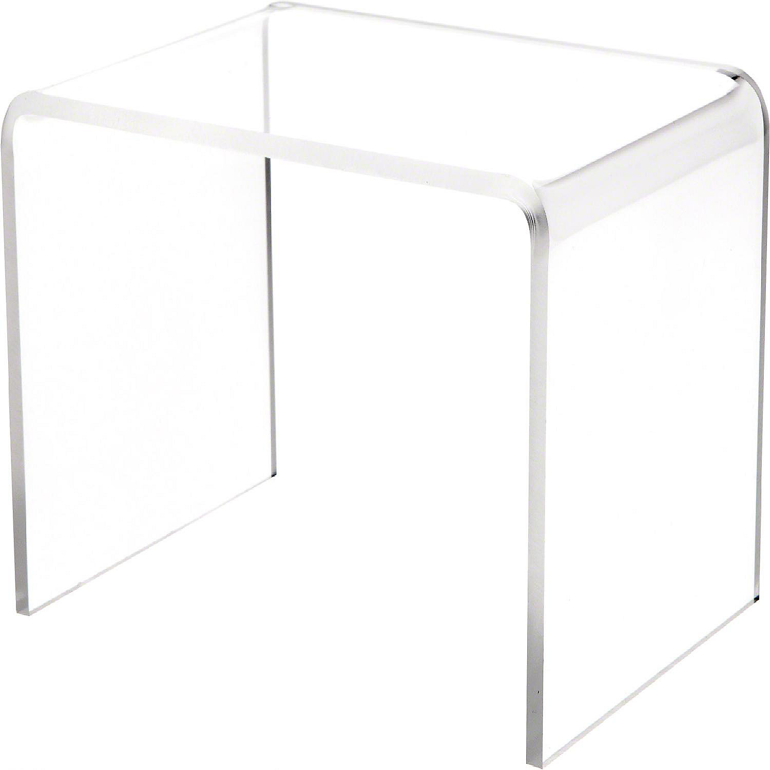 Plymor Clear Acrylic Rectangular Display Riser, 4 inch Height x 6 inch ...