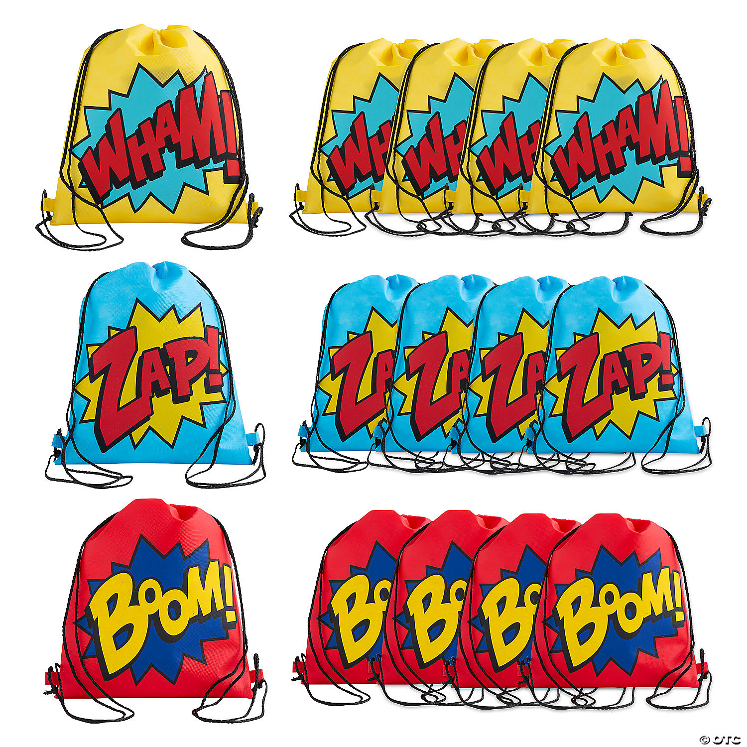 polypropylene Superhero Drawstring Bags