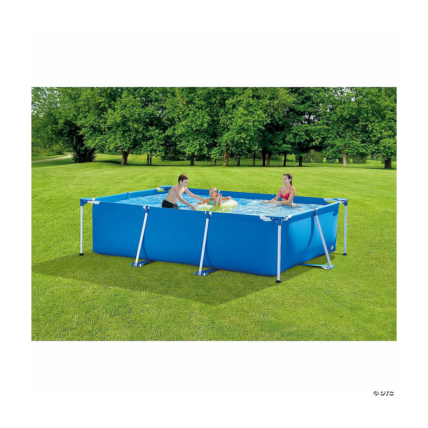 Pool Central 9.8ft Proper 29.5in Rectangular Frame Above Ground ...