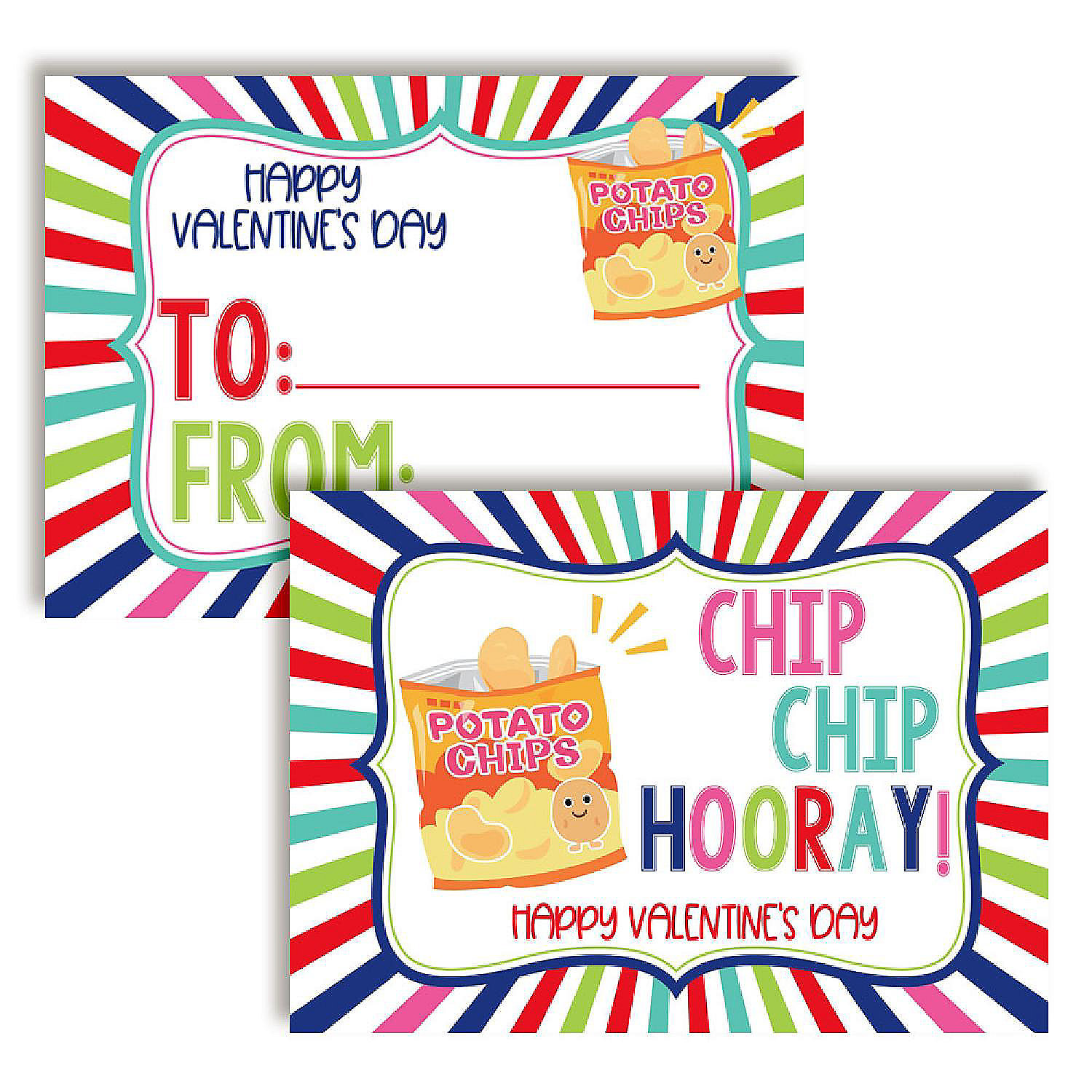 Potato Chips Classroom Valentines 30pc. by AmandaCreation | Oriental ...