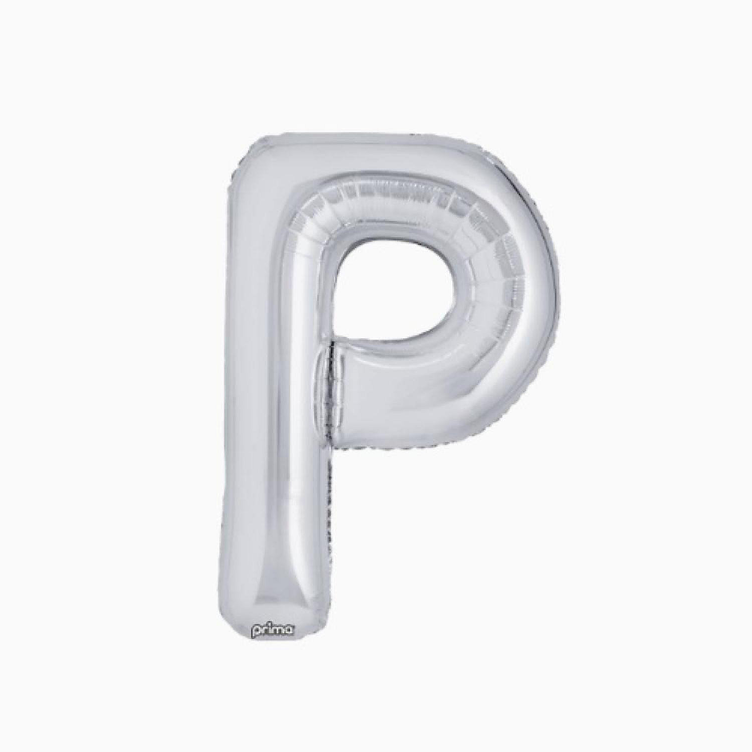 Prima - 16" - Silver - Foil Balloon Letters | Oriental Trading