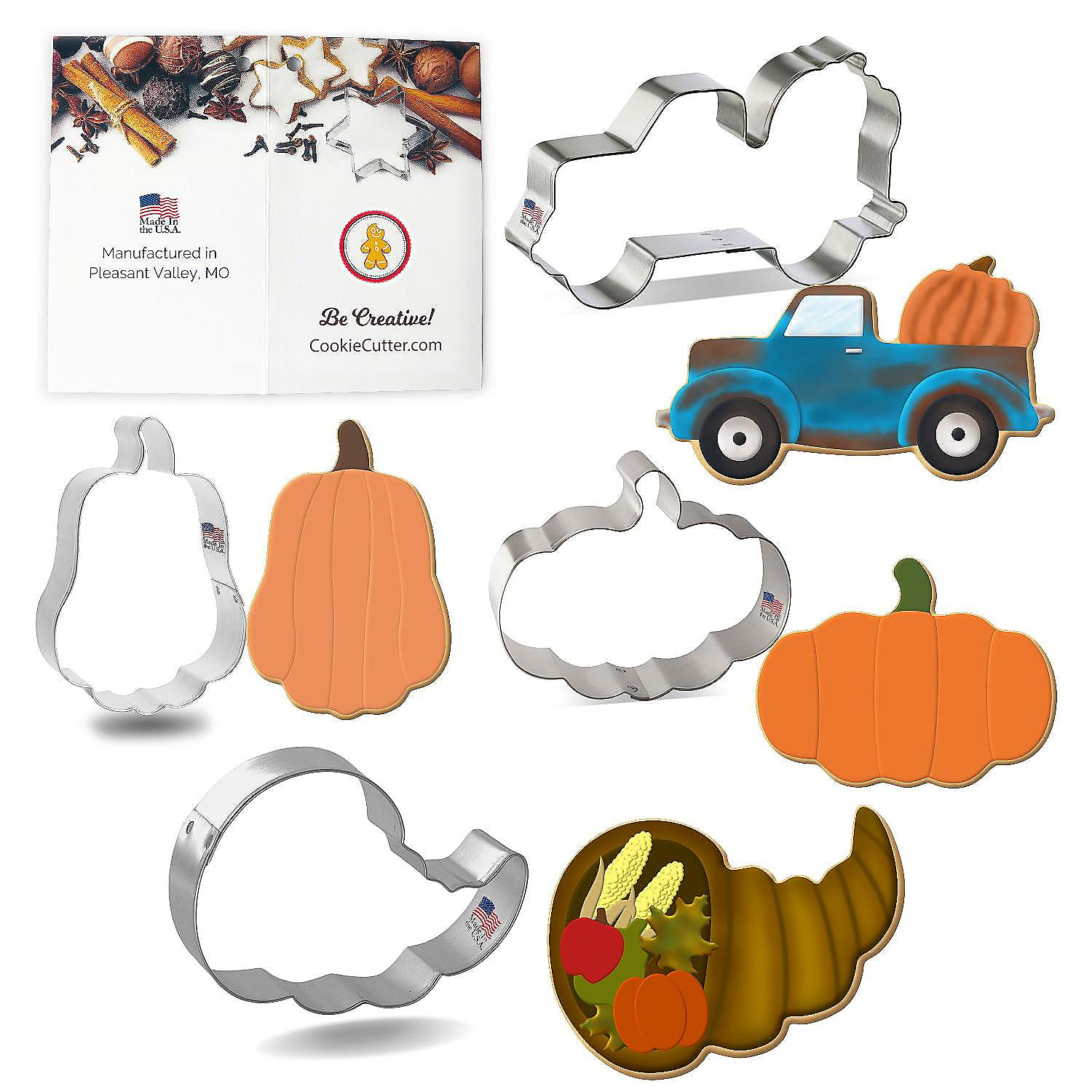Pumpkin Harvest Cookie Cutter 4 Pc Set HS0443 | Oriental Trading