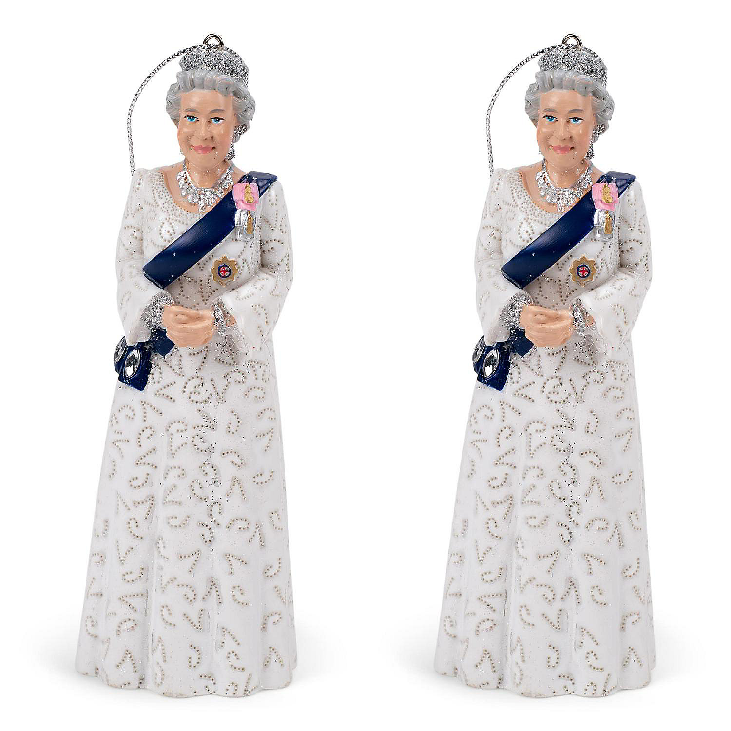 Queen Elizabeth 2 Pack 4.75'' Resin Ornament | Oriental Trading