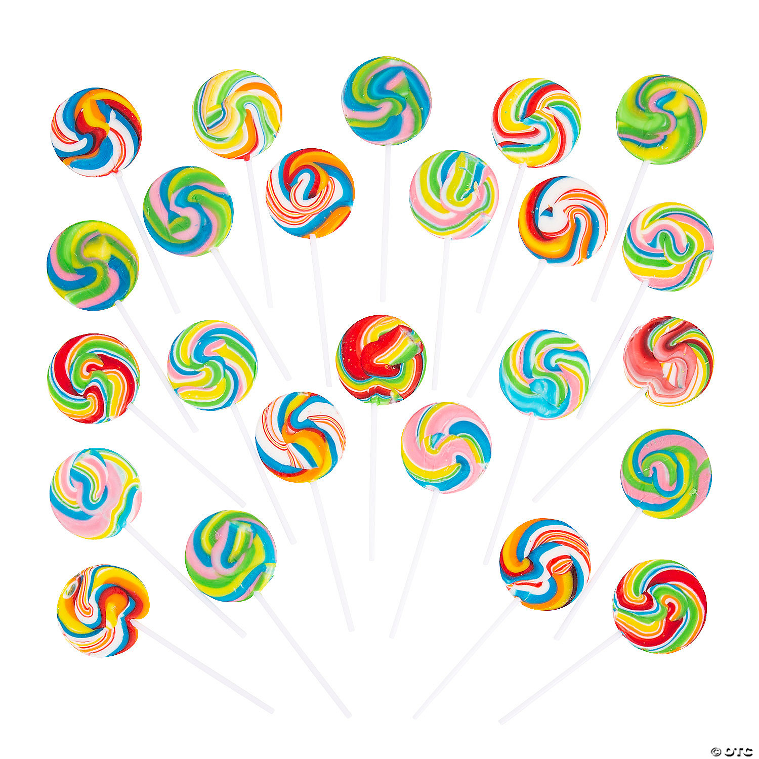 Rainbow Swirl Lollipops