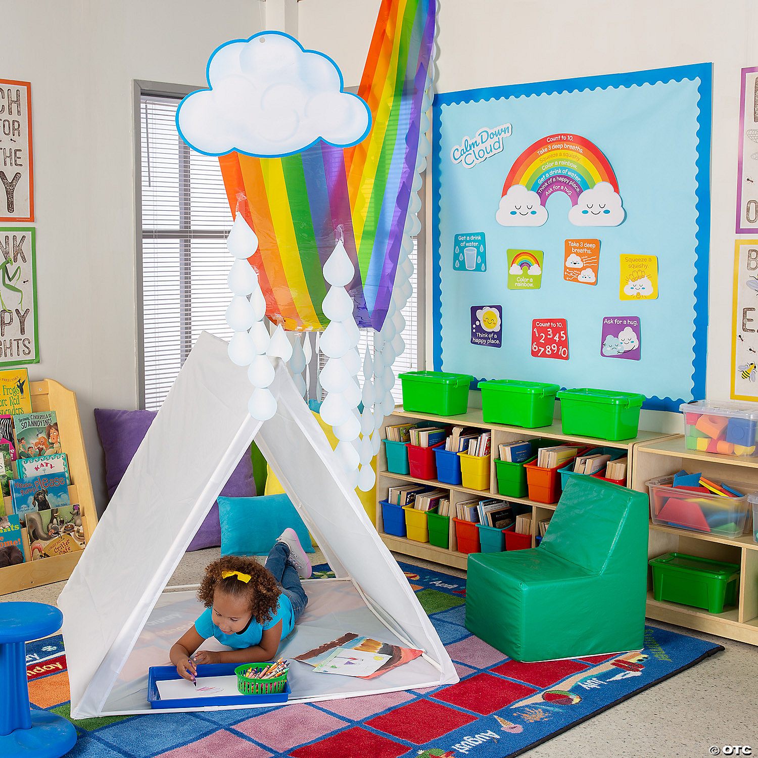 Rainbow Tent Classroom Calming Corner Kit | Fun Express