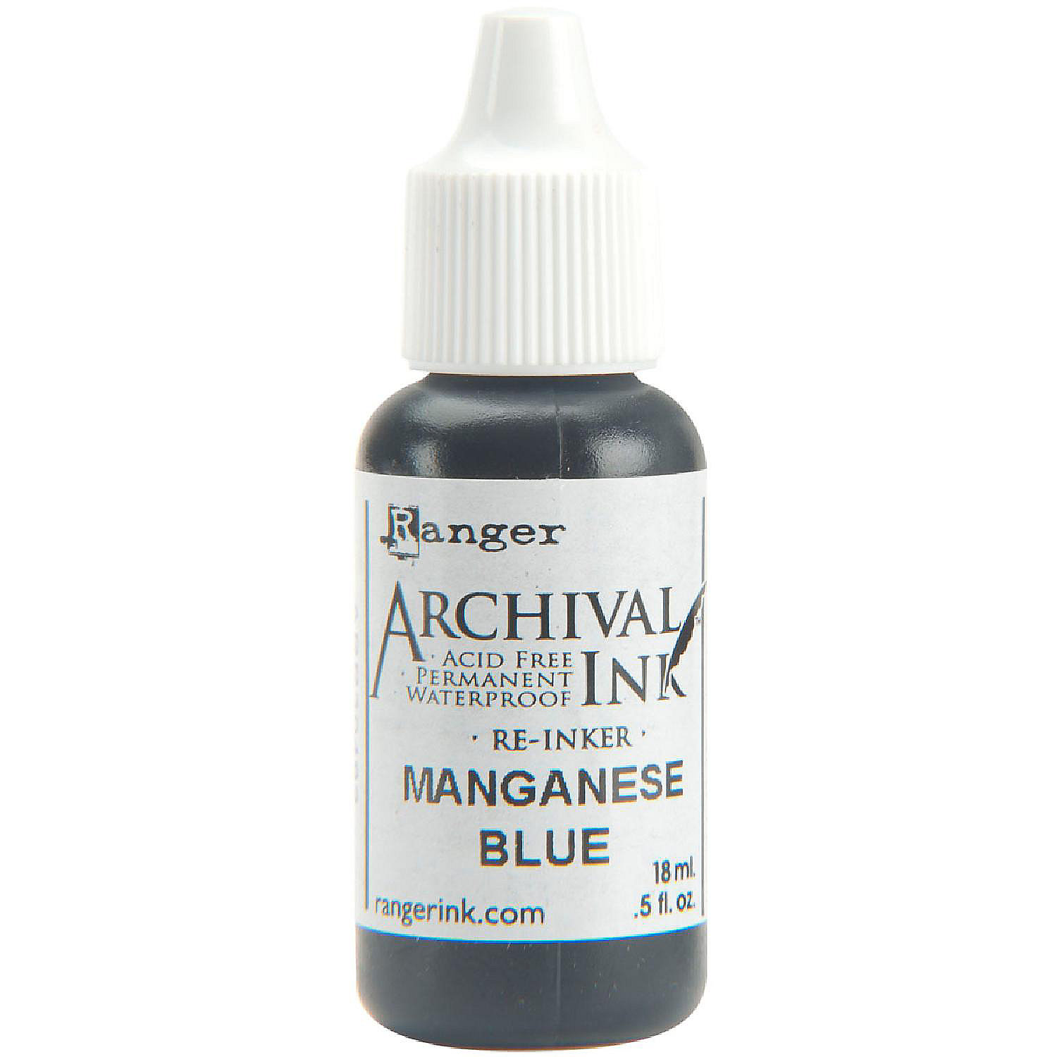 Ranger Archival Pad Reinker .5oz-Manganese Blue | Oriental Trading