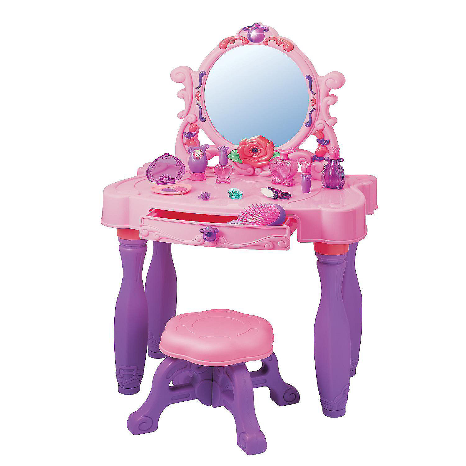 Red Box Pretend Play Light Up Princess Vanity Table