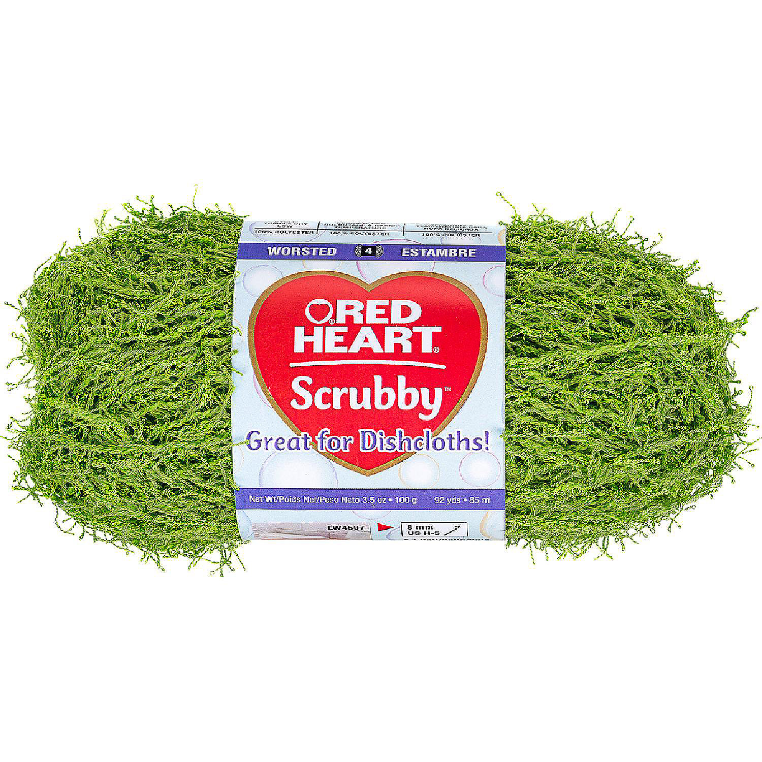Red Heart Scrubby Yarn-Lime | Oriental Trading