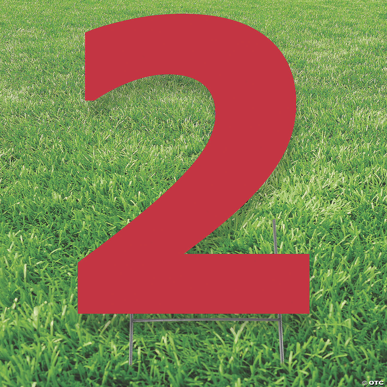 Red Number 2 Yard Sign | Oriental Trading