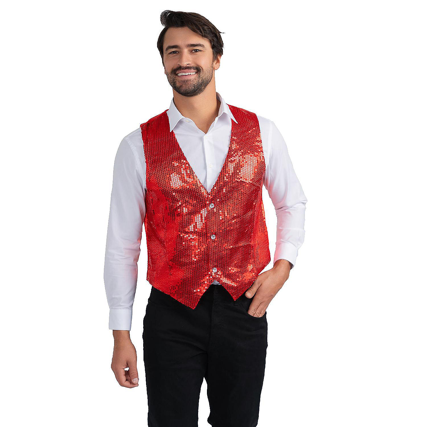 Red Sequin Vest - Adults XL | Oriental Trading