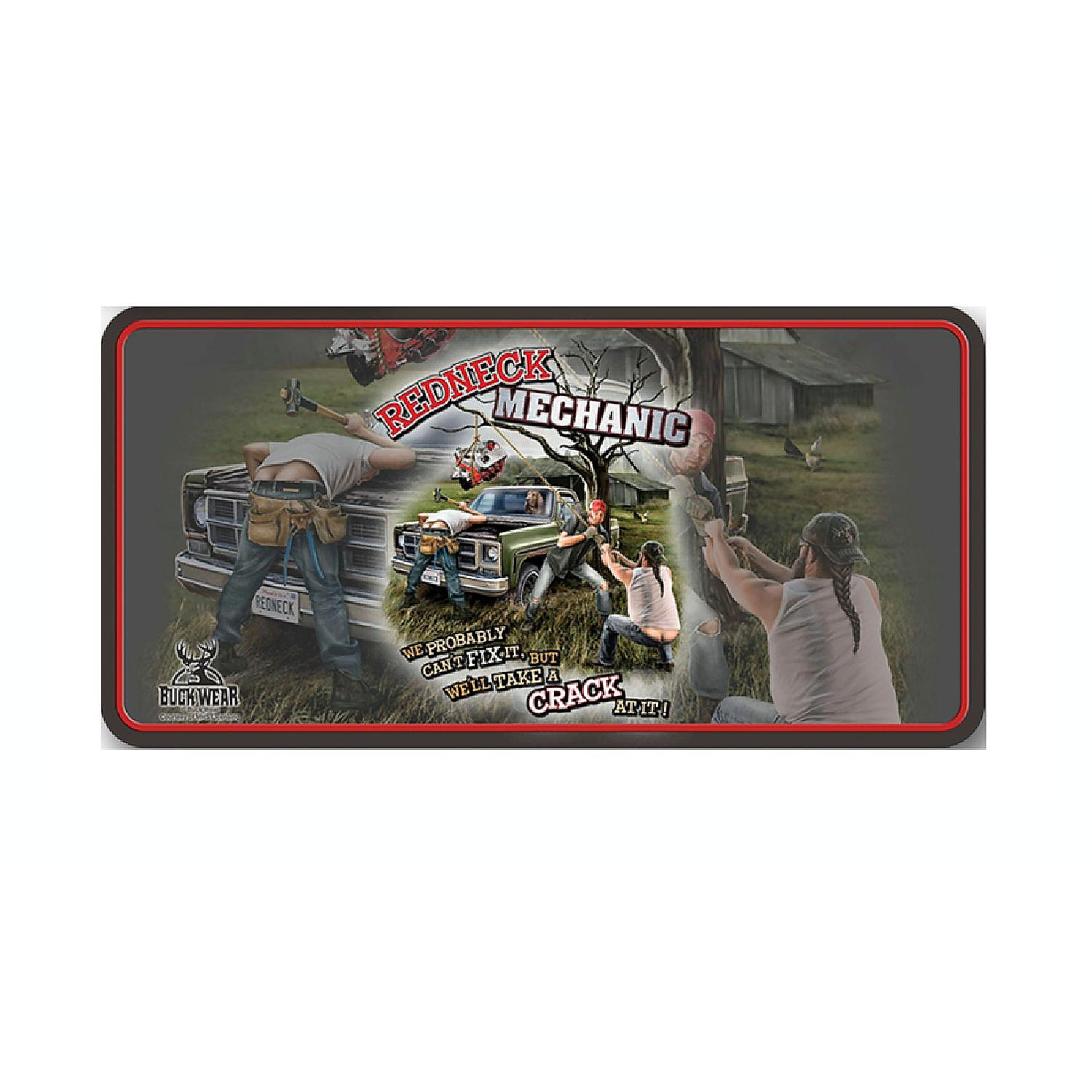Redneck Mechanic License Plate