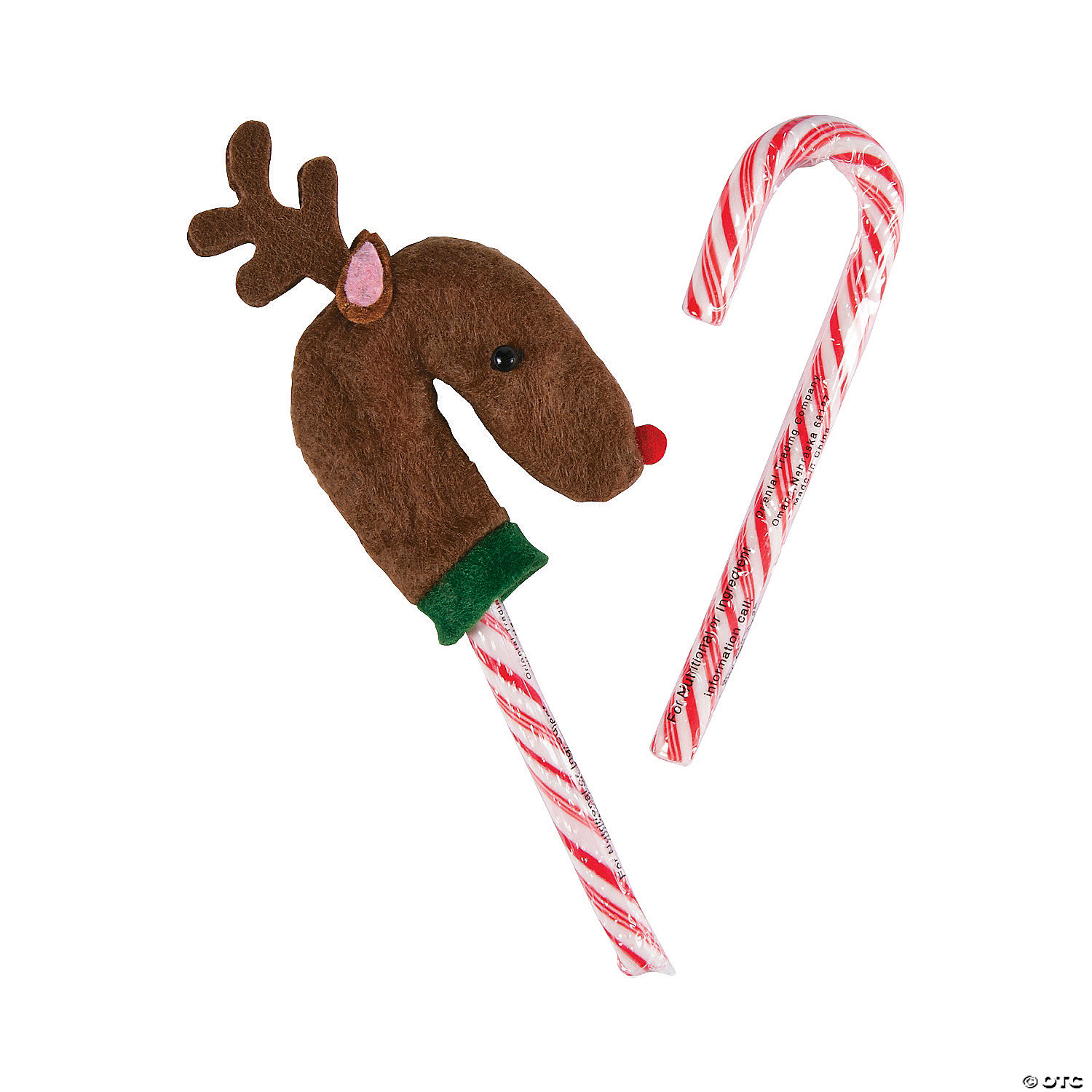 Reindeer Candy Cane Covers - 12 Pc. | Oriental Trading