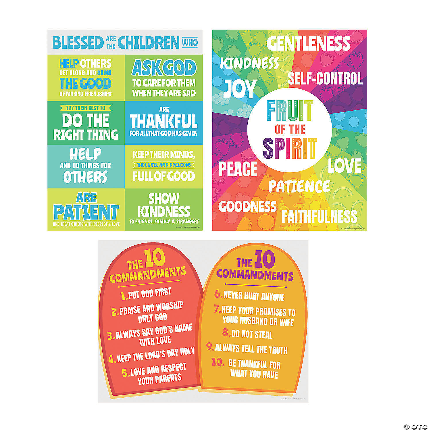 Religious Elementary Poster Set - 3 Pc. - Discontinued